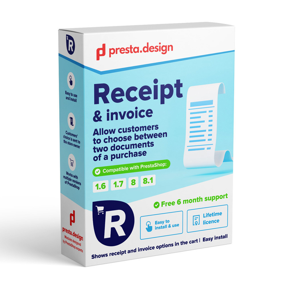 Receipt or invoice Prestashop module